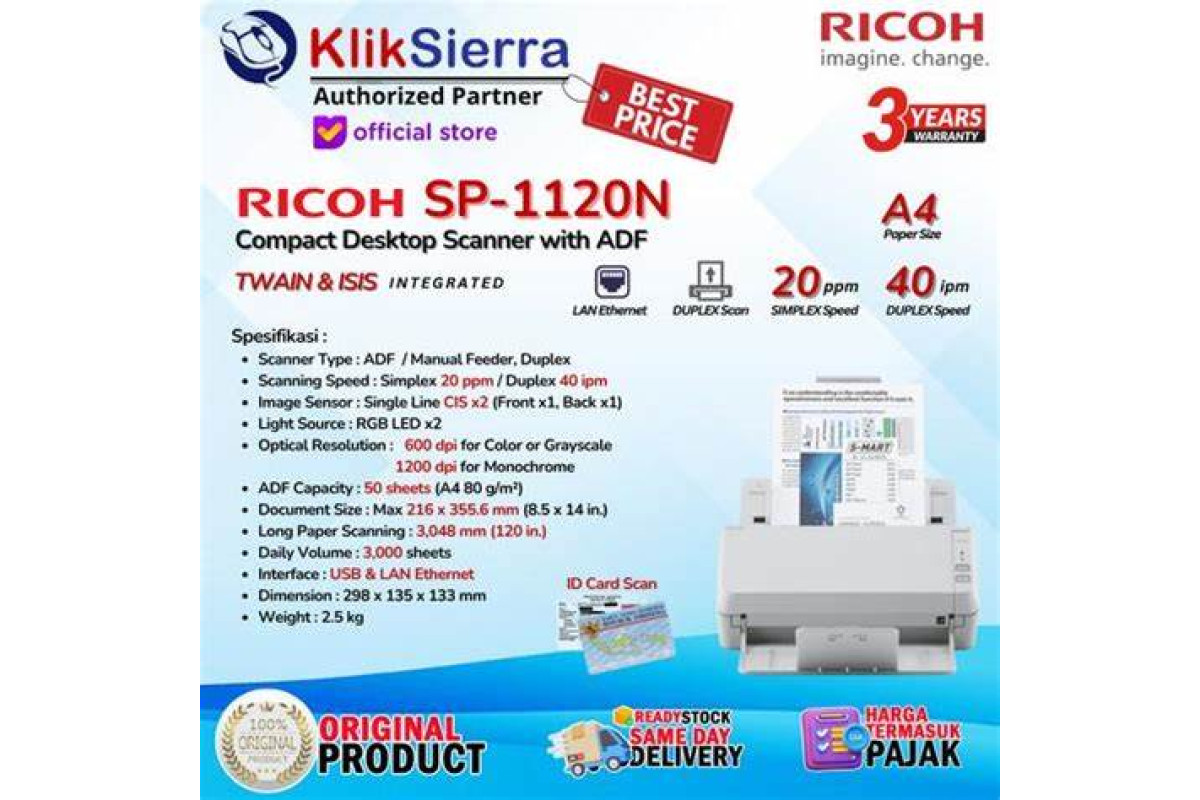 სკანერი FUJITSU RICOH SP-1120N | goods.ge